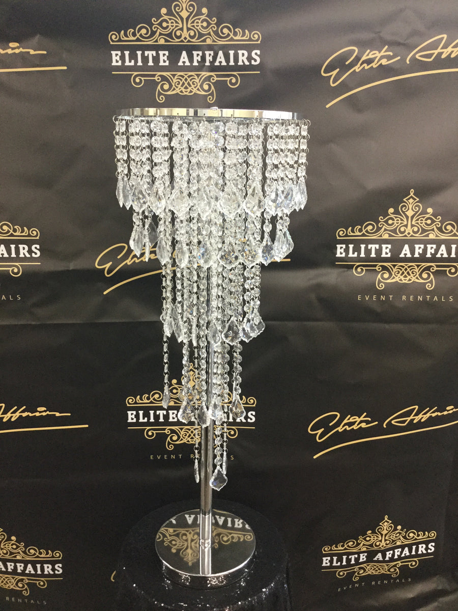 32" Silver Five Layer Crystal Bead Stand – Elite Affairs